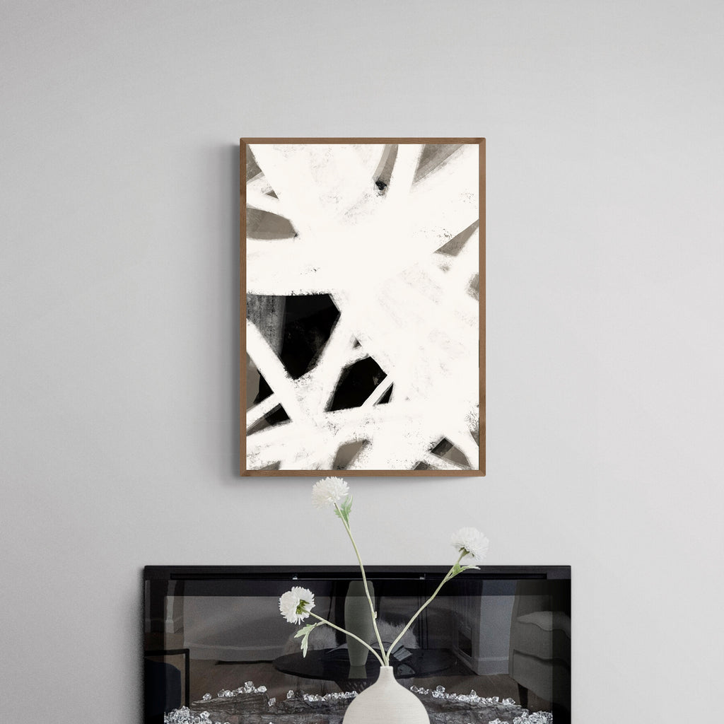 D initial studio Conceal Black art print